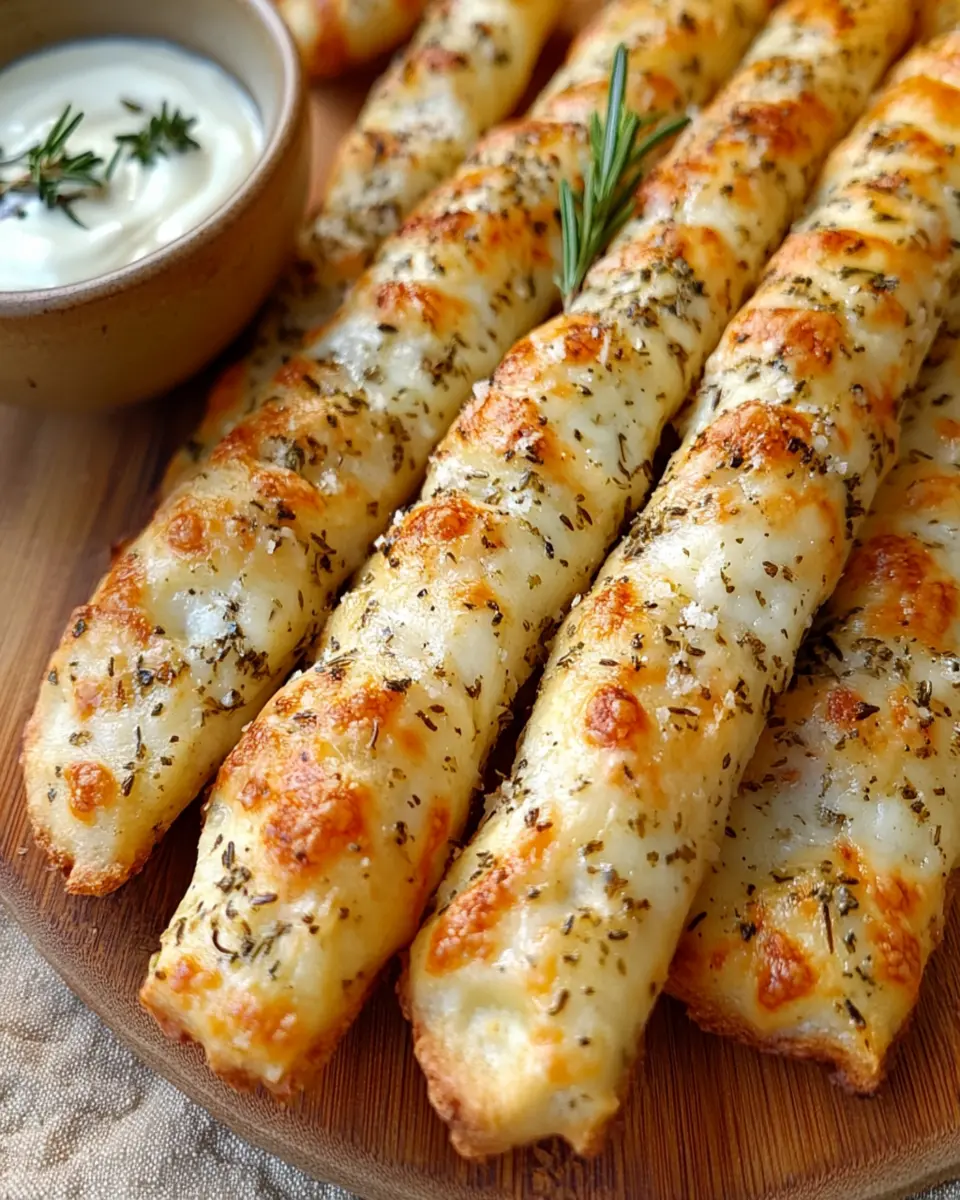 herb breadsticks for dipping